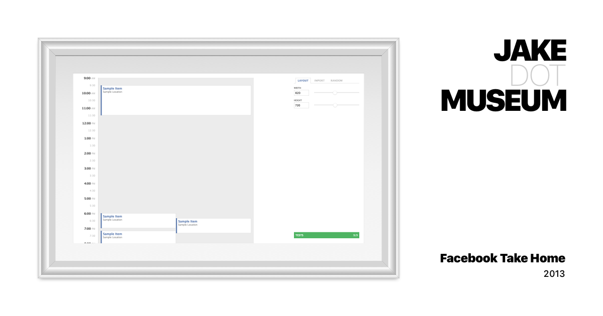 Facebook Take Home | JAKE.MUSEUM